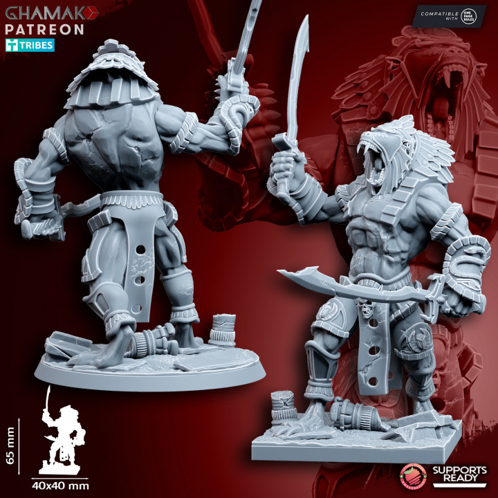 3D Printable NOMARCH GUARDIAN (with twin blades) by Ghamak