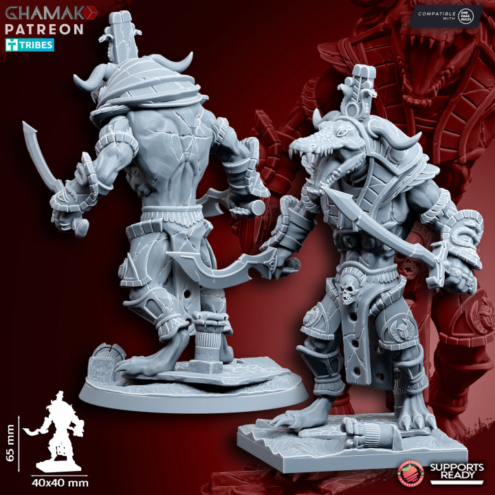 3D Printable NOMARCH GUARDIAN (with twin blades) by Ghamak