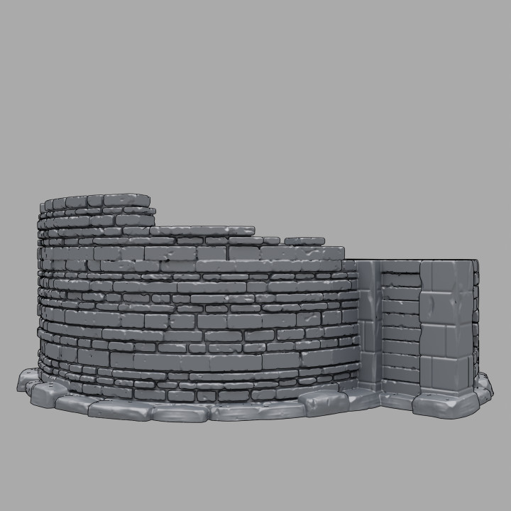 3D Printable OSTERHEIM - Stone Round Tower Ruins by Catatonic Mushroom ...