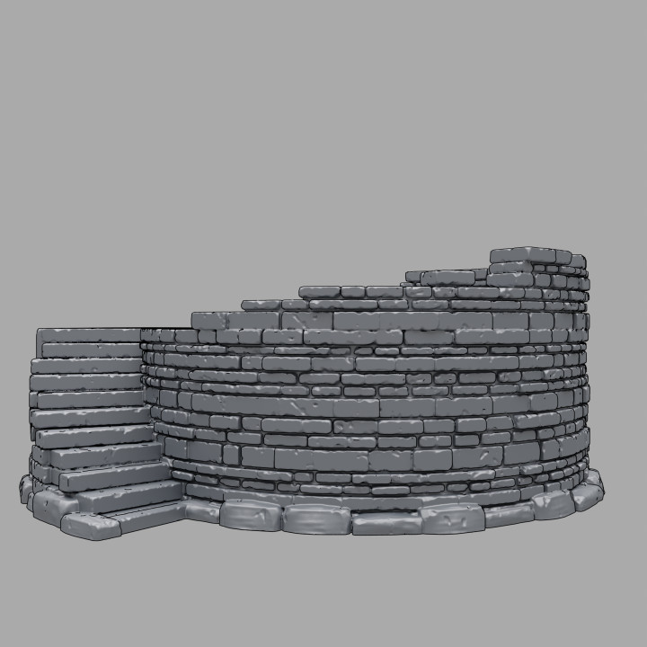 3D Printable OSTERHEIM - Stone Round Tower Ruins by Catatonic Mushroom ...