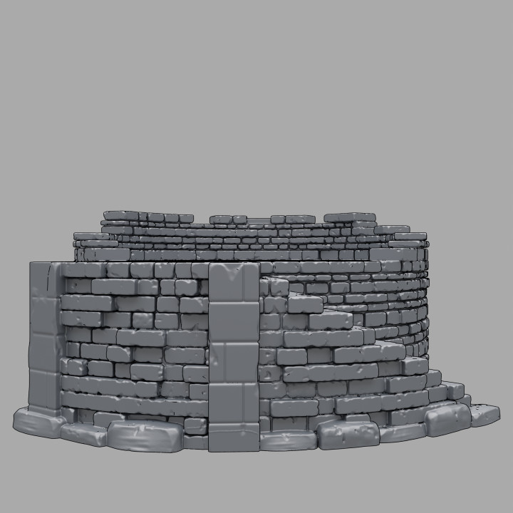 3D Printable OSTERHEIM - Stone Round Tower Ruins by Catatonic Mushroom ...