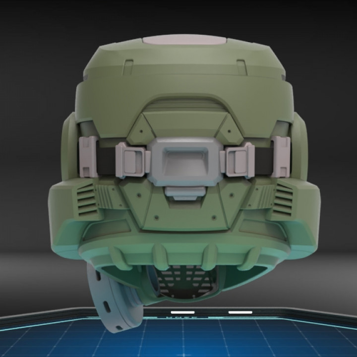 3D Printable AKIS Helmet - Halo Infinite by Aguilar Workshop