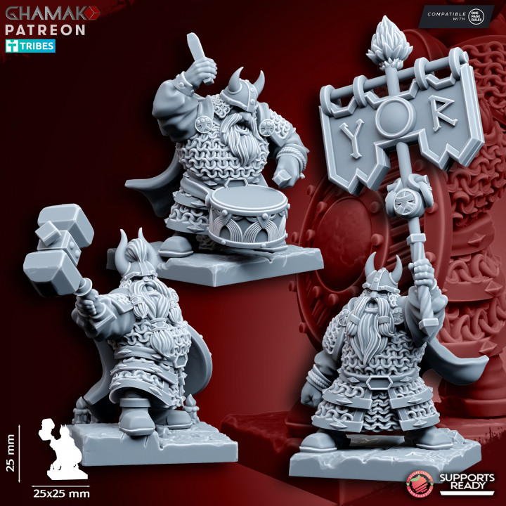 3D Printable Clan Warriors (handweapon and shield) by Ghamak