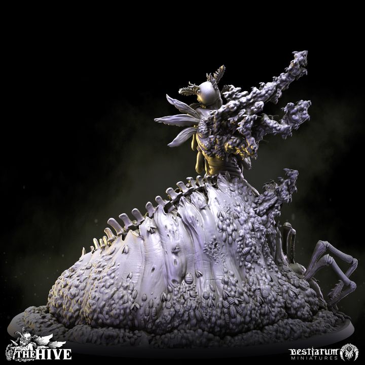 3D Printable Hive Queen by Bestiarum Miniatures