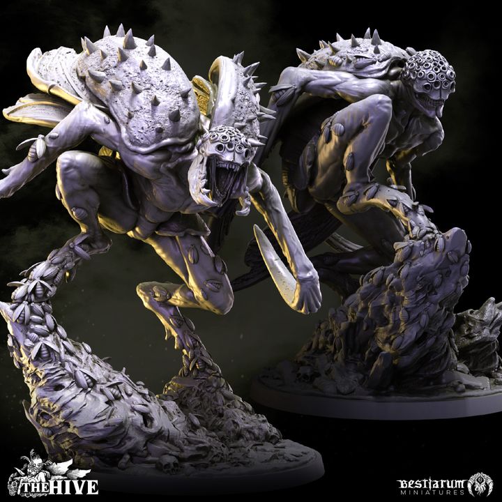 3D Printable Locust Defenders x 2 by Bestiarum Miniatures