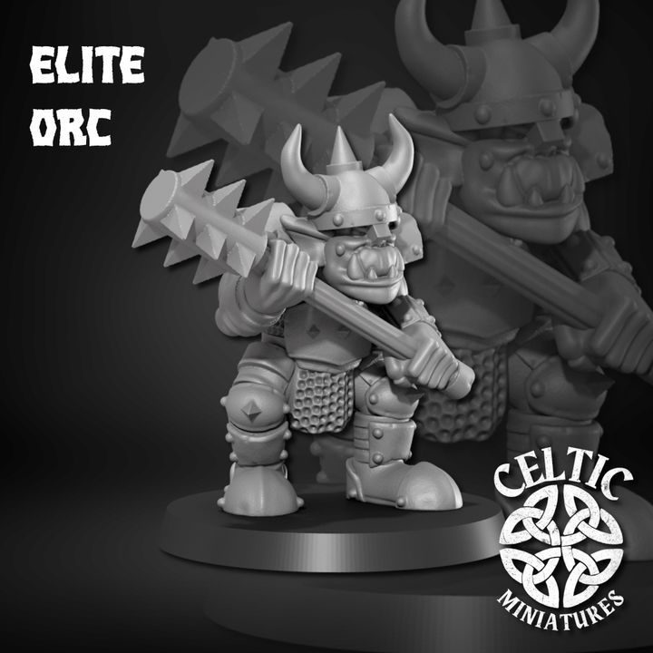3D Printable Elite Orc Infantry by Celtic Miniatures