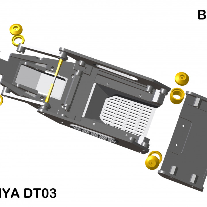 3D Printable Body for TAMIYA DT03 chassis. by Adam Walczak