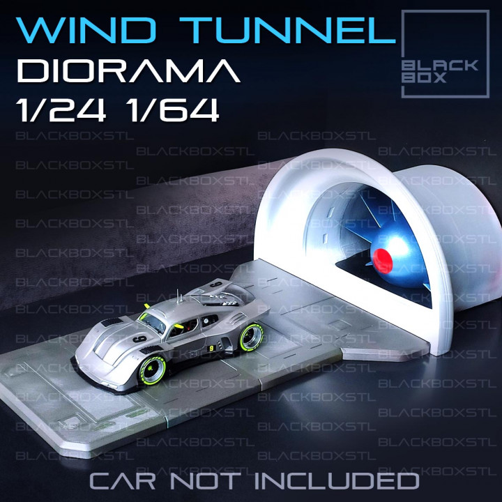 3D Printable Wind Tunnel Diorama 1-24 and 1-64th scale 3D print model ...