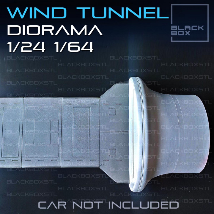 3D Printable Wind Tunnel Diorama 1-24 and 1-64th scale 3D print model ...