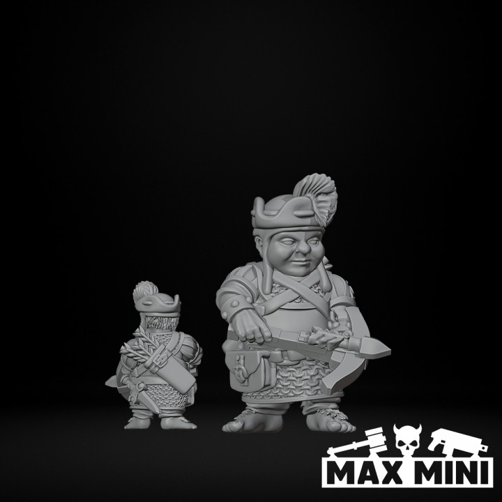 3D Printable Halfling Merc Crossbows by Max Mini