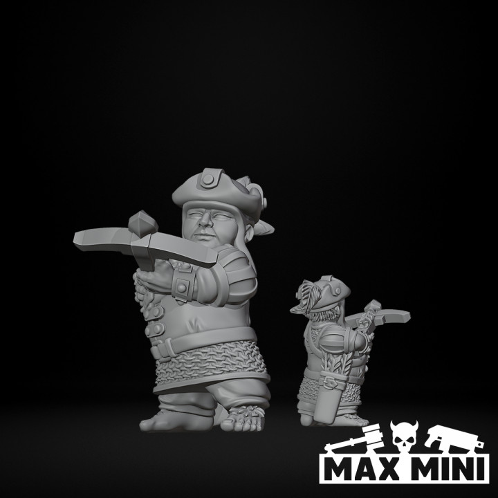 3D Printable Halfling Merc Crossbows by Max Mini