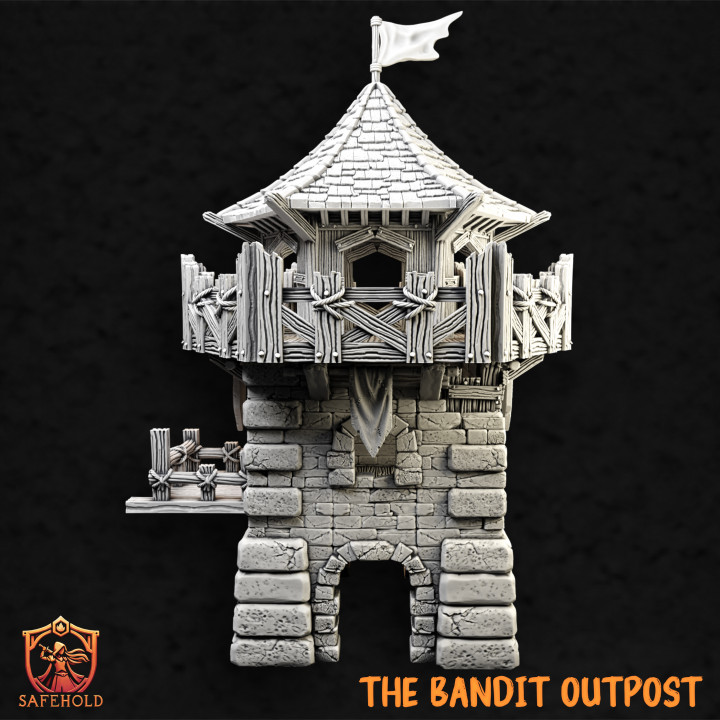 3D Printable The Bandit Outpost: Bandit Tower Building by Safehold