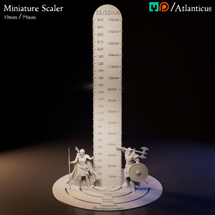 3D Printable Universal Miniature Scaler - 32mm / 75mm by Atlanticus Arts