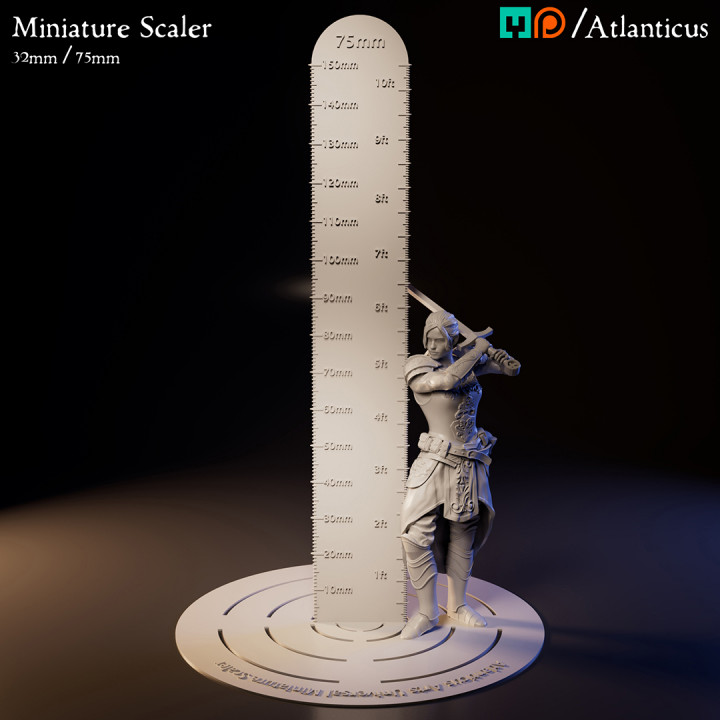 3D Printable Universal Miniature Scaler - 32mm / 75mm by Atlanticus Arts