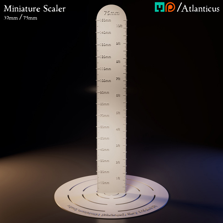 3D Printable Universal Miniature Scaler - 32mm / 75mm by Atlanticus Arts