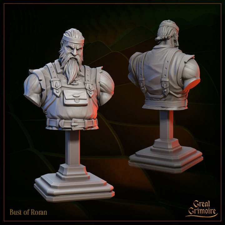 3D Printable Bust of Roran by Great Grimoire