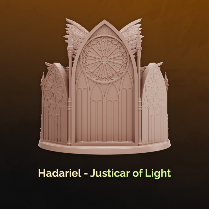 3D Printable Hadariel - Justicar of Light Reward by Artificers_Mini