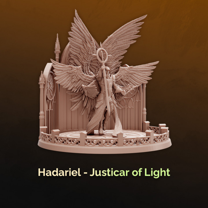 3D Printable Hadariel - Justicar of Light Reward by Artificers_Mini