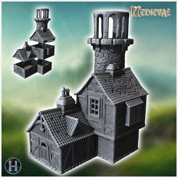 3D Printable Medieval village pack No. 8 - Medieval Gothic Feudal Old ...
