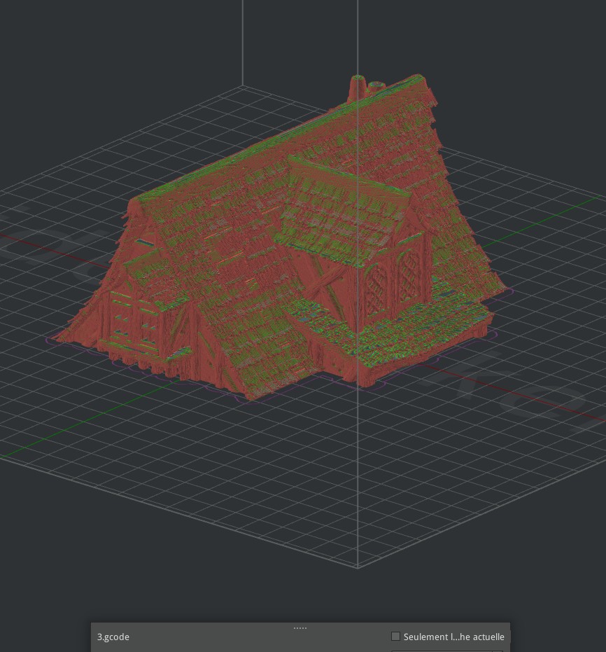 3D Printable Medieval half-timbered stone mill with water wheel and ...