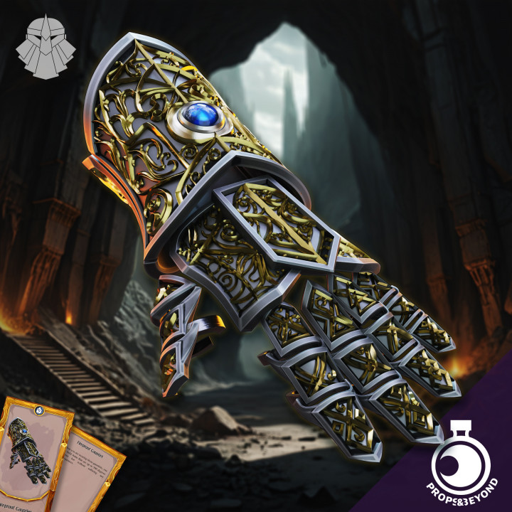 3D Printable Dwarven Gauntlet by Props&Beyond