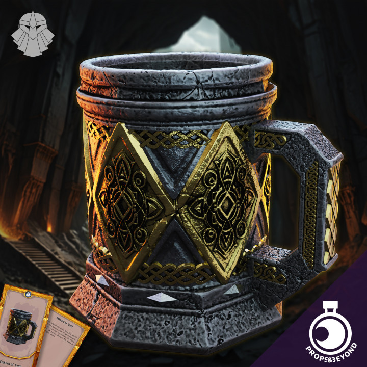 3D Printable Dwarven Tankard by Props&Beyond