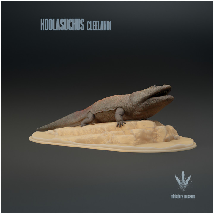 3D Printable Koolasuchus cleelandi : Basking by Miniature Museum