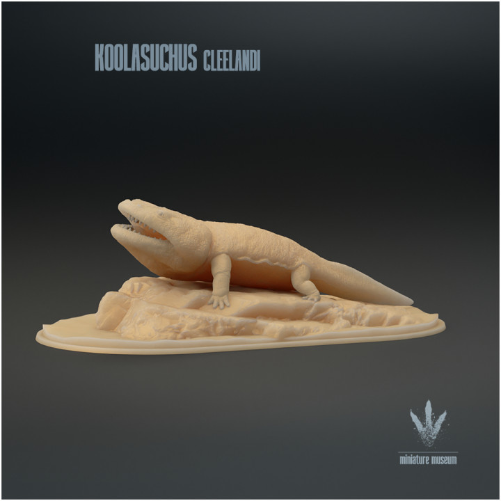 3D Printable Koolasuchus cleelandi : Basking by Miniature Museum
