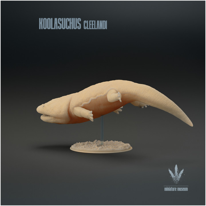 3D Printable Koolasuchus cleelandi : Swimming by Miniature Museum