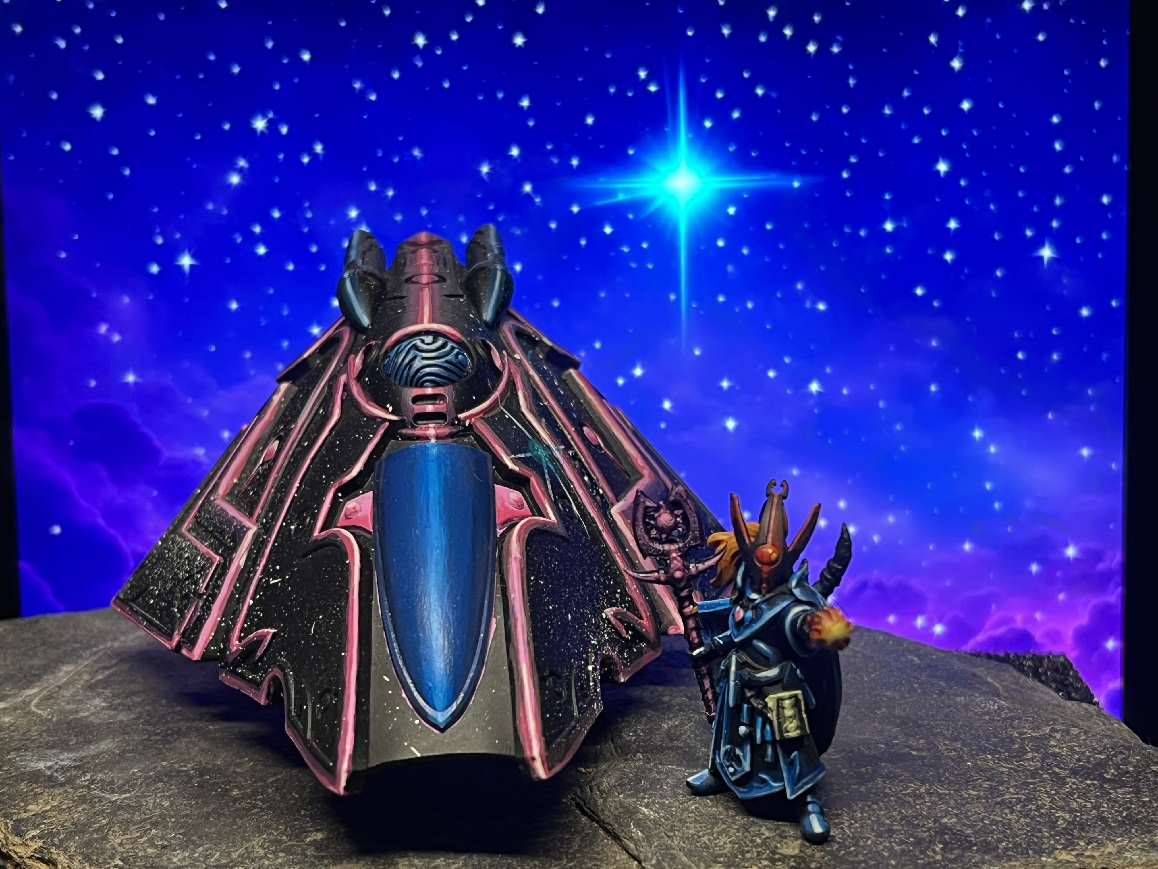 3D Printable Elven Noble (High Oracle) - High Elf Fleets by One Page Rules