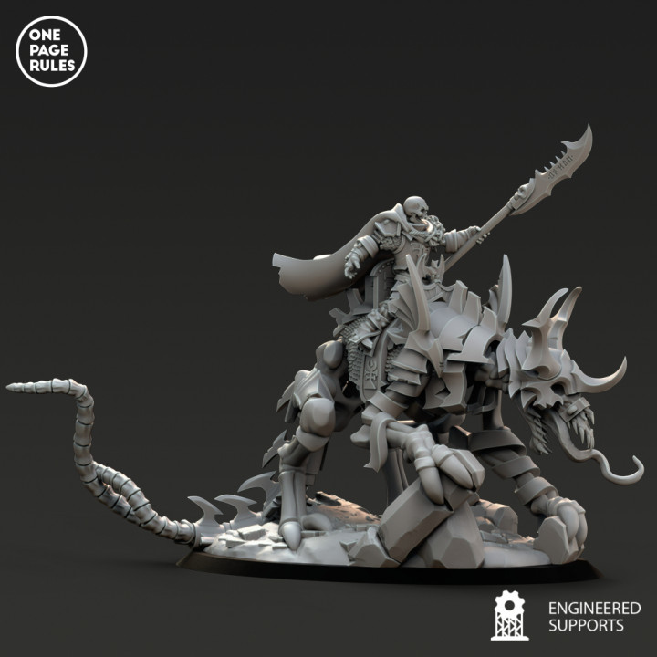3D Printable Skeleton Champion on Abyssal Beast (Commander) - Vampiric ...