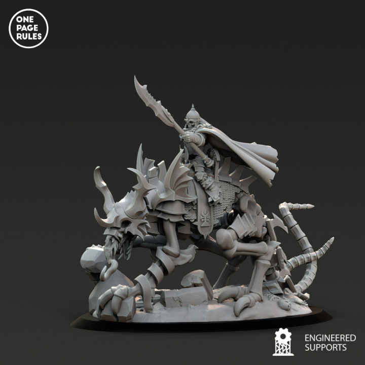 3D Printable Skeleton Champion on Abyssal Beast (Commander) - Vampiric ...
