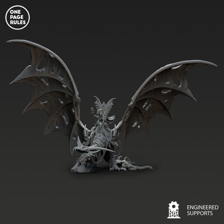 3D Printable Skeleton Dragon - Vampiric Undead by One Page Rules