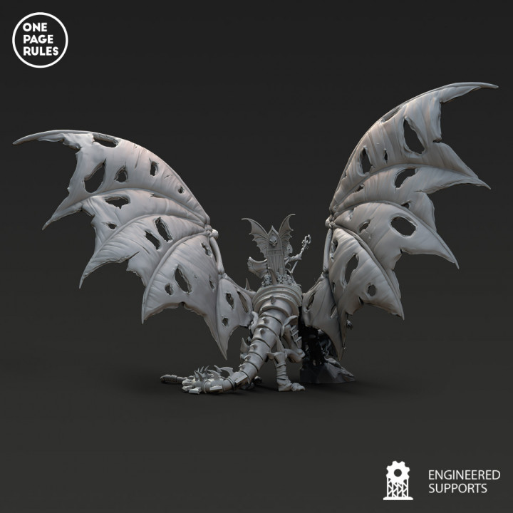 3D Printable Skeleton Dragon - Vampiric Undead by One Page Rules