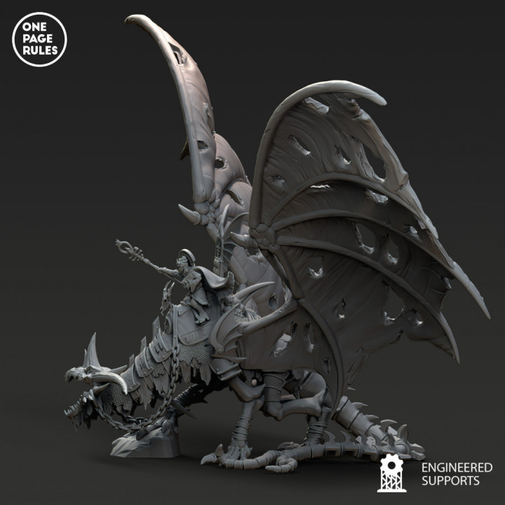 3D Printable Skeleton Dragon - Vampiric Undead by One Page Rules