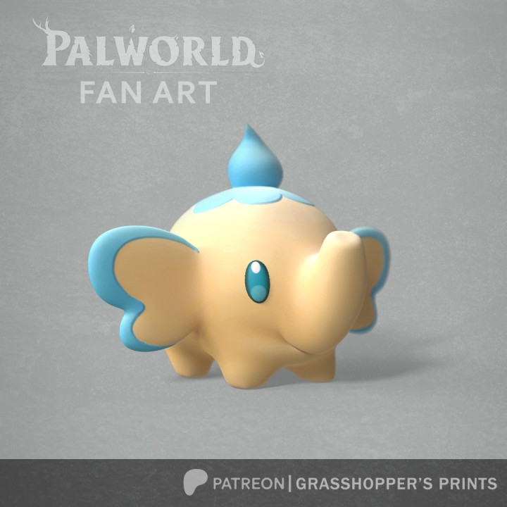 3D Printable PALWORLD 16 TEAFANT FANART by Grass Hopper