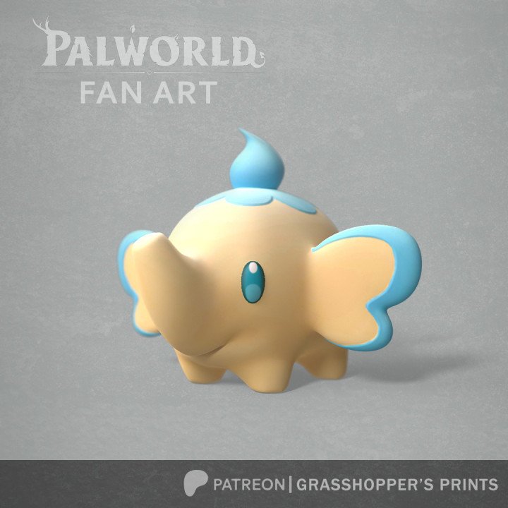 3D Printable PALWORLD 16 TEAFANT FANART by Grass Hopper