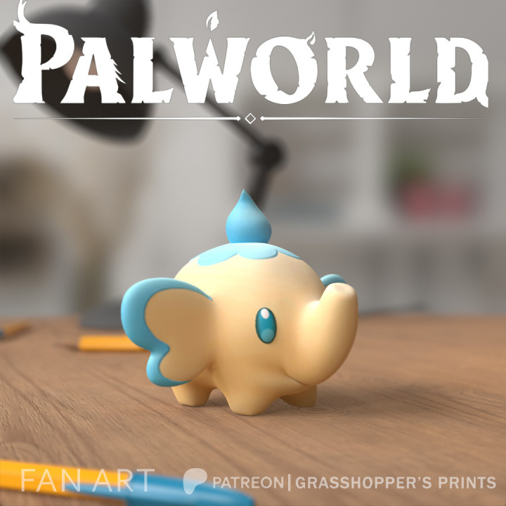 3D Printable PALWORLD 16 TEAFANT FANART by Grass Hopper