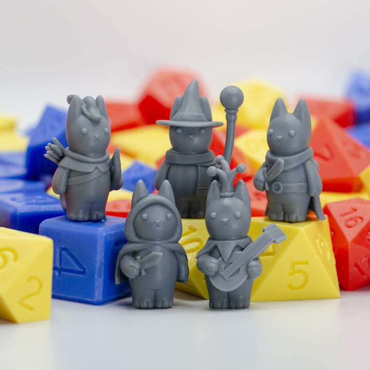 3D Printable Peanut Cats! Bundle of 5 Cute & Simple Adventuring Cats ...