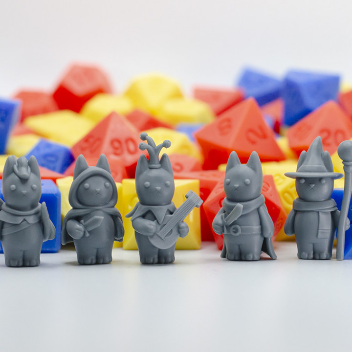 3D Printable Peanut Cats! Bundle of 5 Cute & Simple Adventuring Cats ...