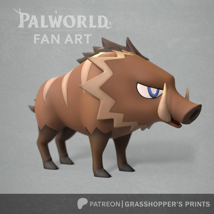 3D Printable PALWORLD 20 RUSHOAR FANART by Grass Hopper