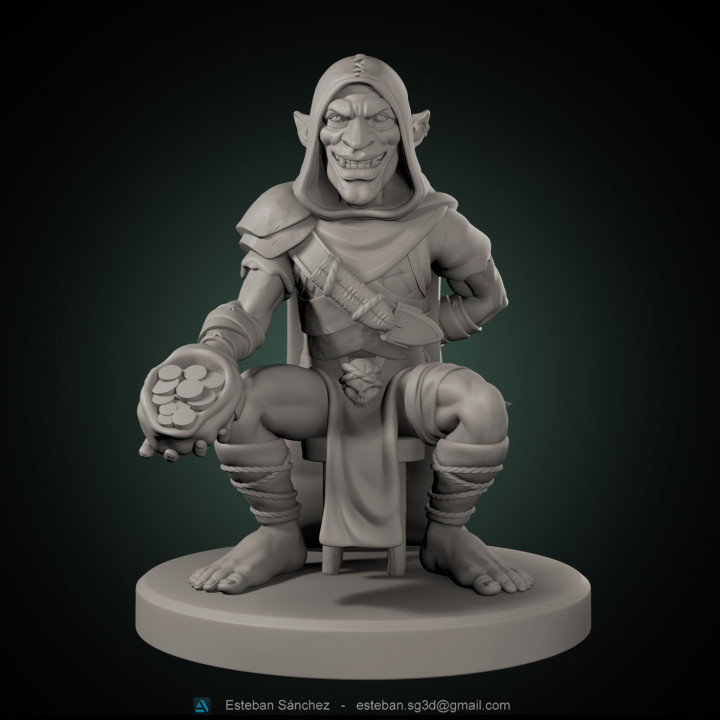 3D Printable Goblin Miniature by Esteban Sánchez