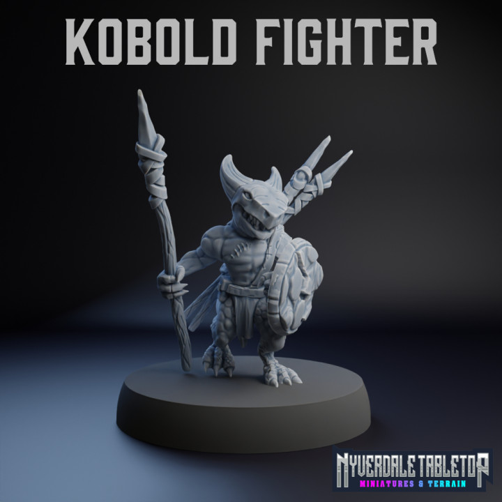 3D Printable Kobold Fighter by Nyverdale Tabletop