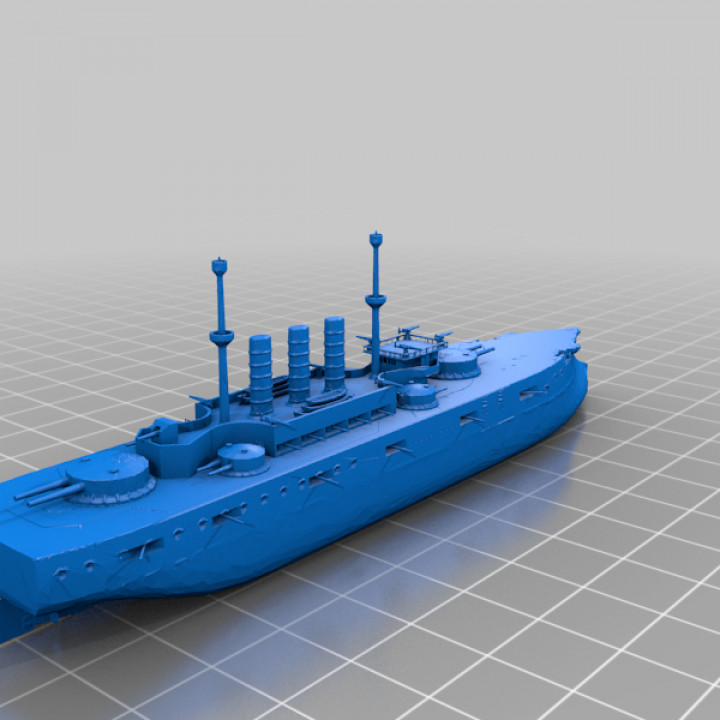 3D Printable HMS Thunderchild (successor) by Joshua Butler