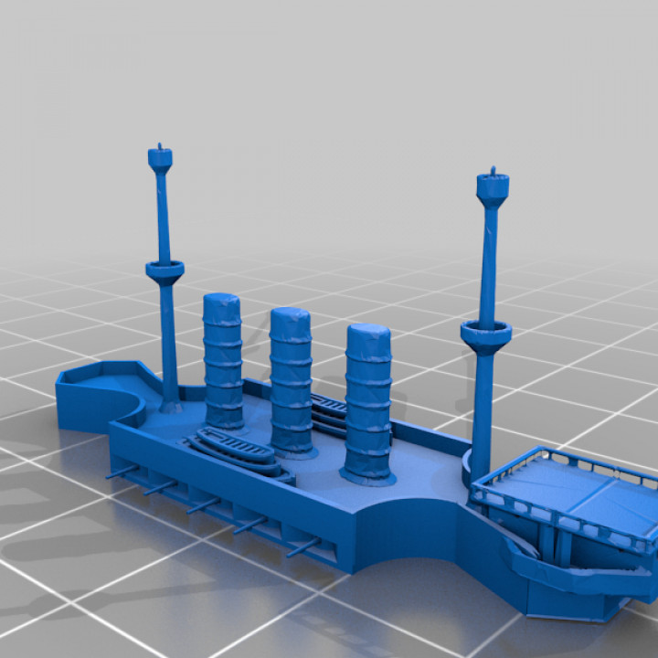 3D Printable HMS Thunderchild (successor) by Joshua Butler