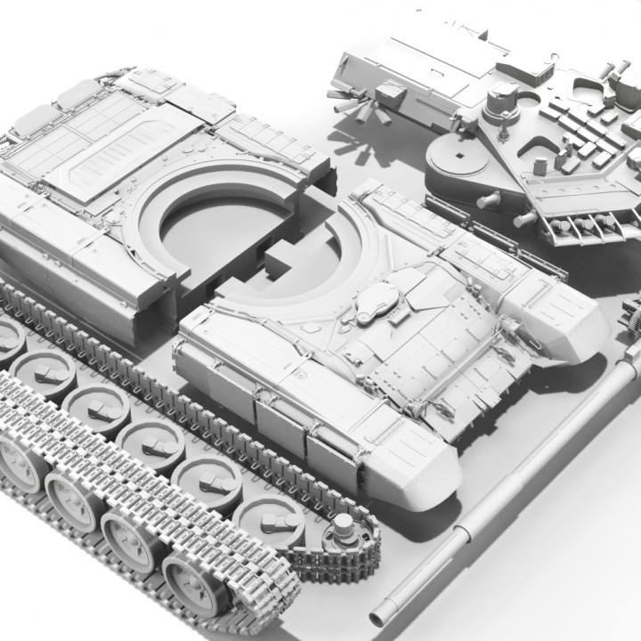 3D Printable T90 with Burlak turret by The Military Industrial Complex