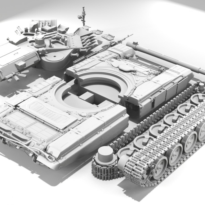 3D Printable T90 with Burlak turret by The Military Industrial Complex