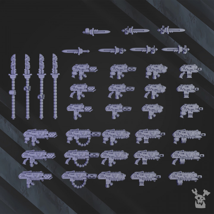 3D Printable Bullwhip Clan Warriors (build-kit) by dakkadakka.store