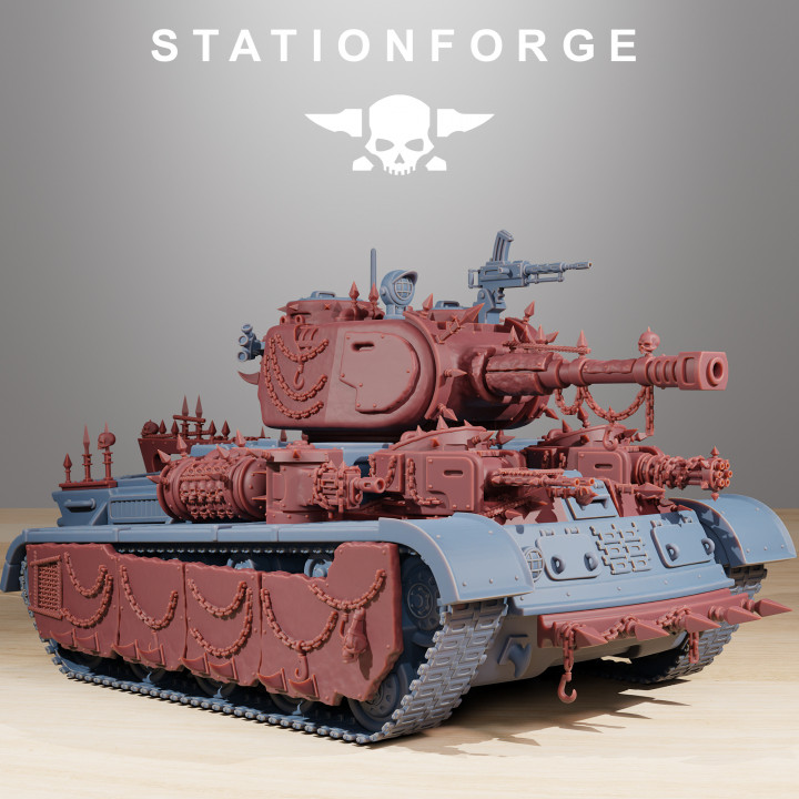 3D Printable GrimGuard Heavy Tank Corrupted Conversion Kit by Station Forge
