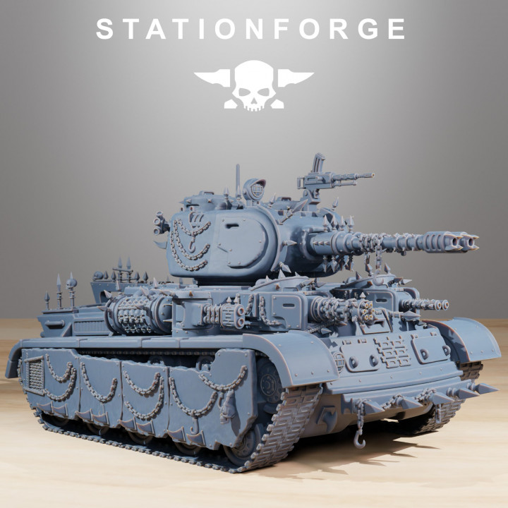 3D Printable GrimGuard Heavy Tank Corrupted Conversion Kit by Station Forge